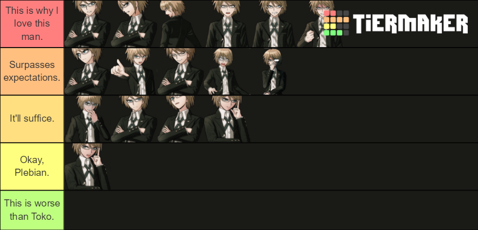 Byakuya Togami Sprites Tier List (Community Rankings) - TierMaker