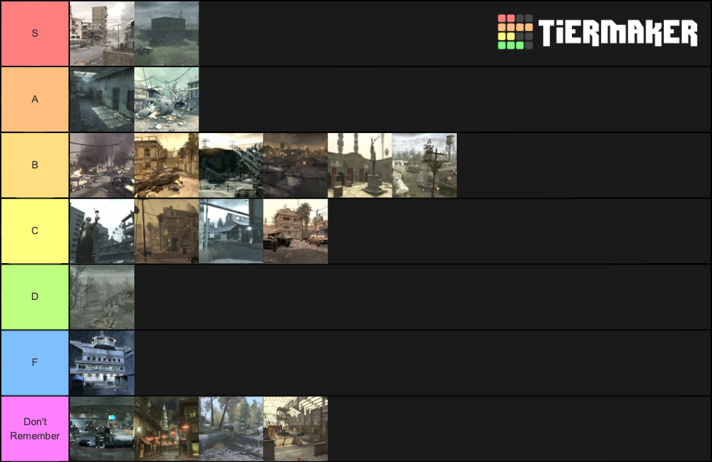 Call of duty 4 maps Tier List (Community Rankings) - TierMaker