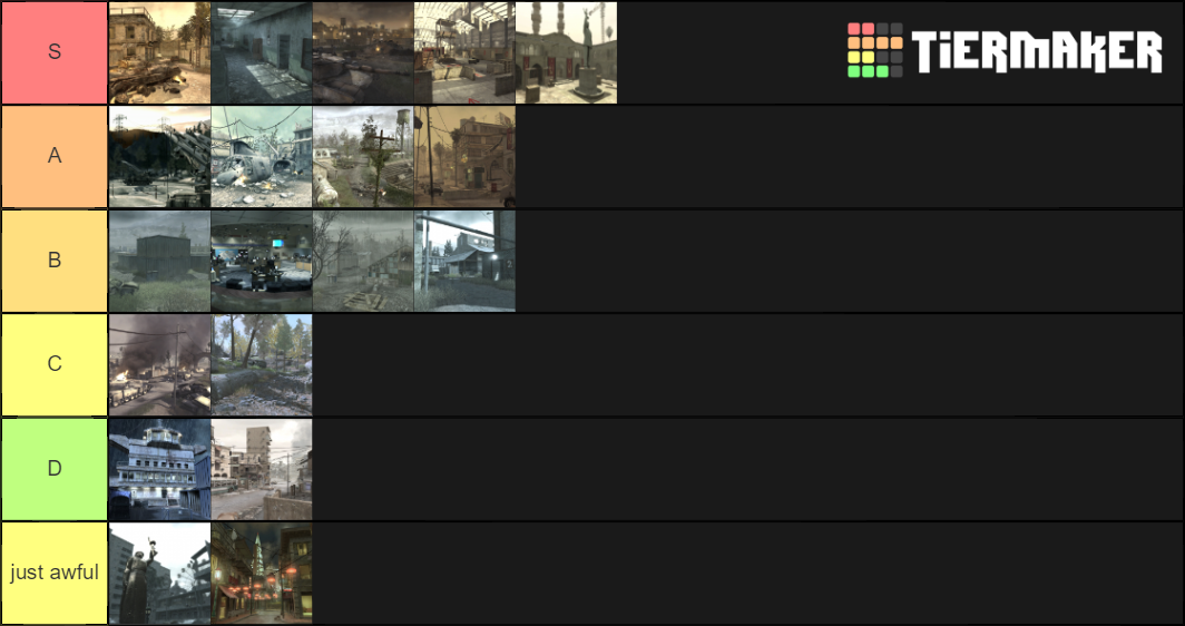 CALL OF DUTY 4: MODERN WARFARE MULTIPLAYER MAPS Tier List (Community ...