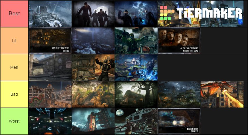 cod zombies hardest to easiest maps Tier List (Community Rankings ...