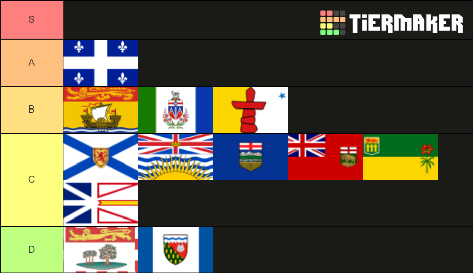 Canada province and territory flags Tier List (Community Rankings ...