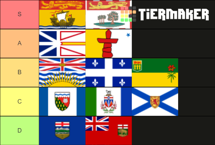 Canada province and territory flags Tier List (Community Rankings ...