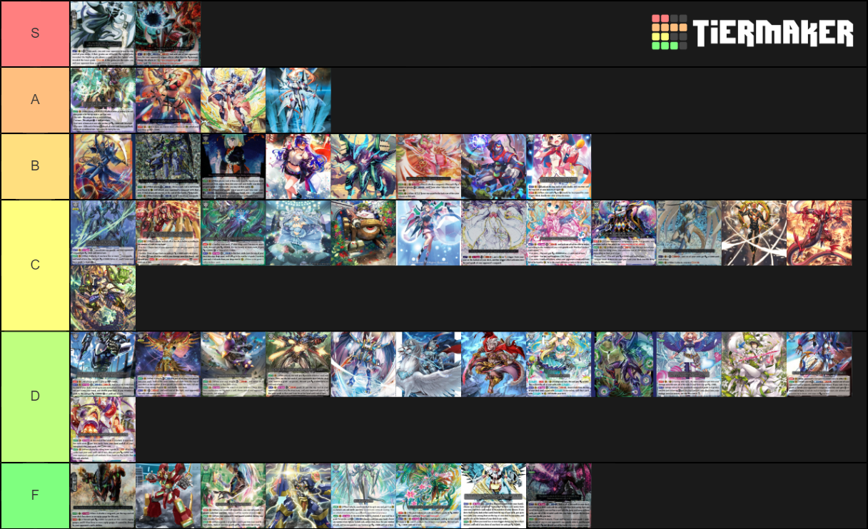Cardfight Vanguard post Astral Force FUN DECKS Tier List (Community ...