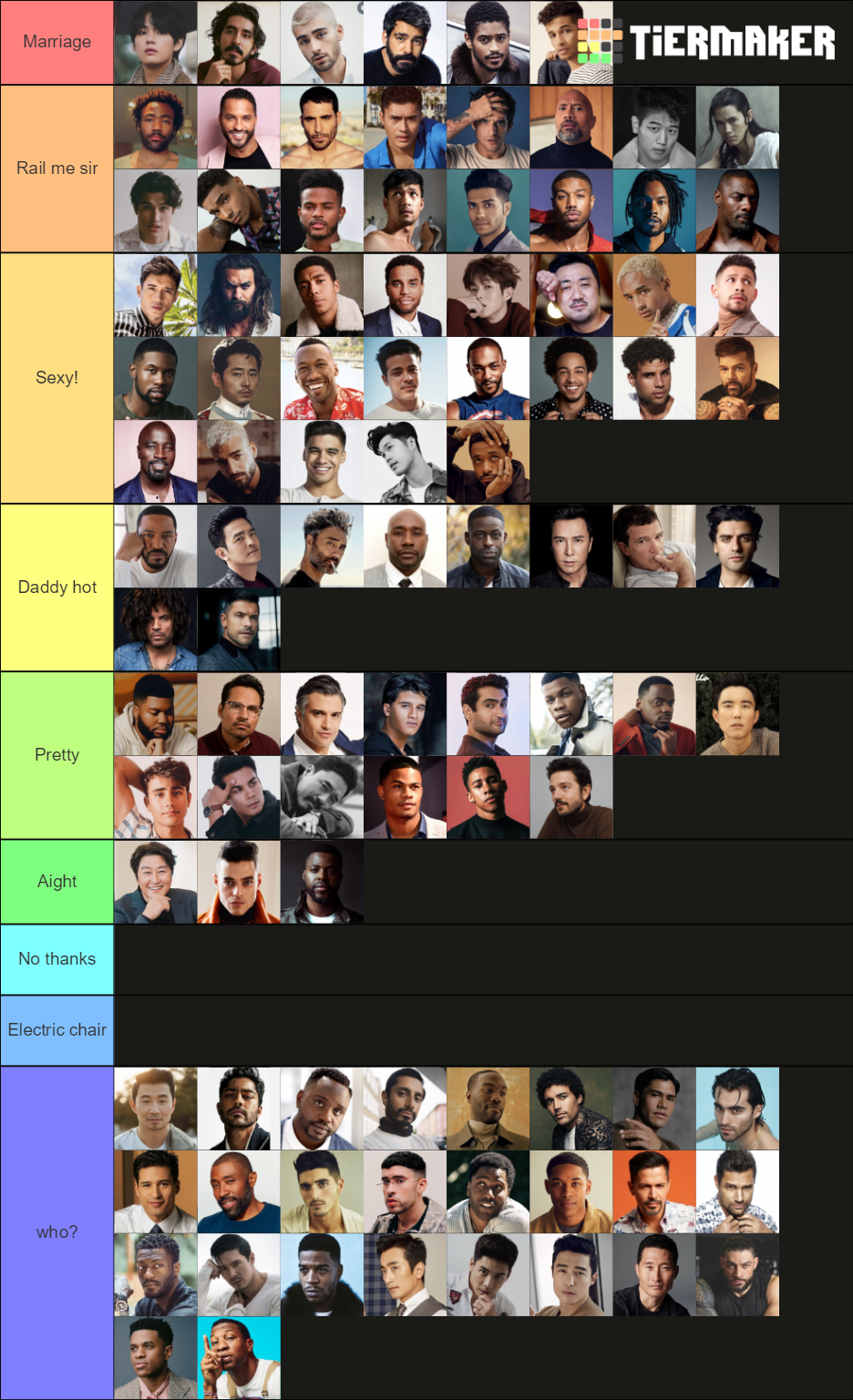Celebs of Color: Men Edition (Clean) Tier List (Community Rankings ...