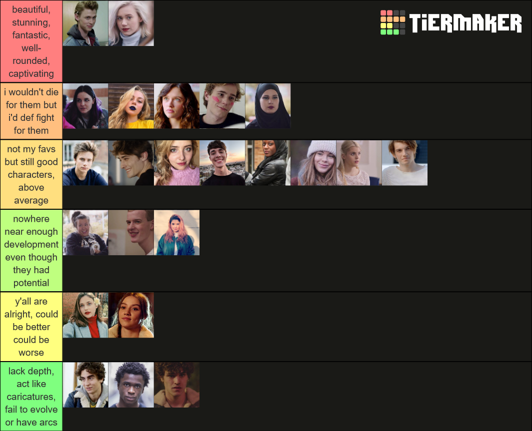 Characters in skam and remakes Tier List (Community Rankings) - TierMaker