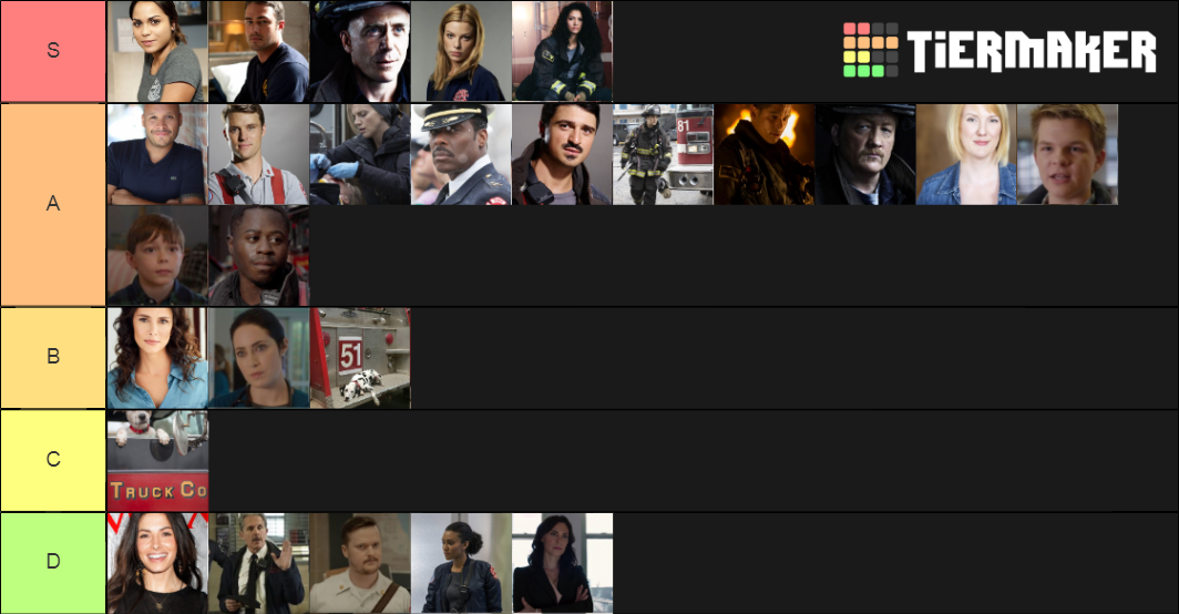 Chicago Fire Characters Tier List (Community Rankings) - TierMaker