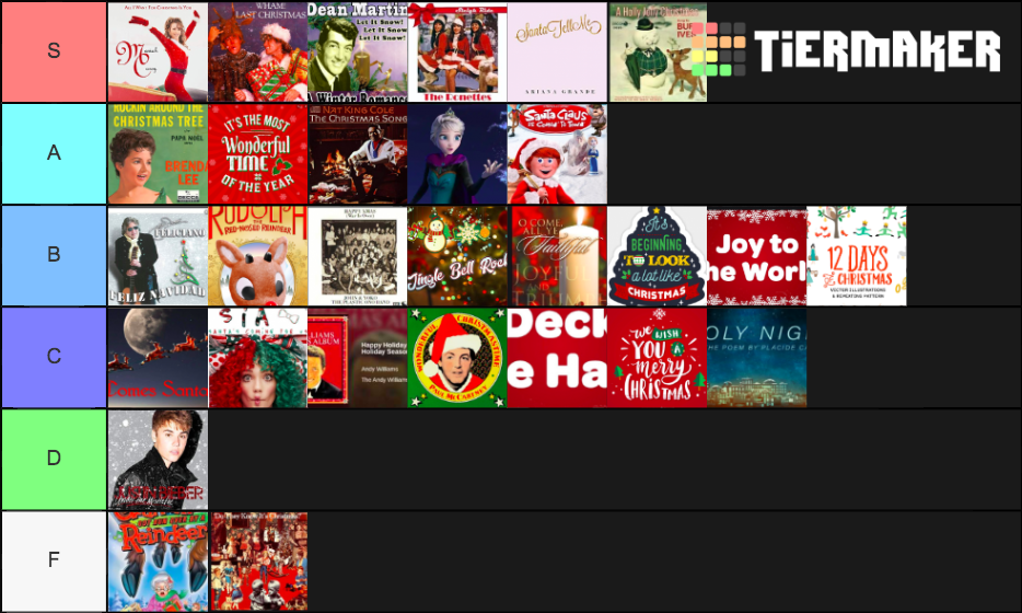 Christmas Songs Ranking Tier List (Community Rankings) - TierMaker