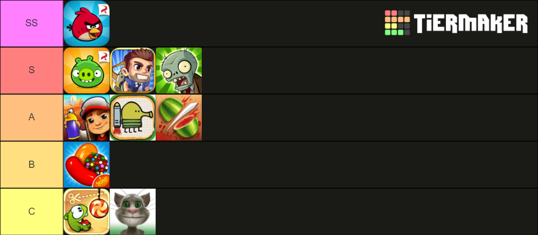 Classic App Games Tier List (Community Rankings) - TierMaker