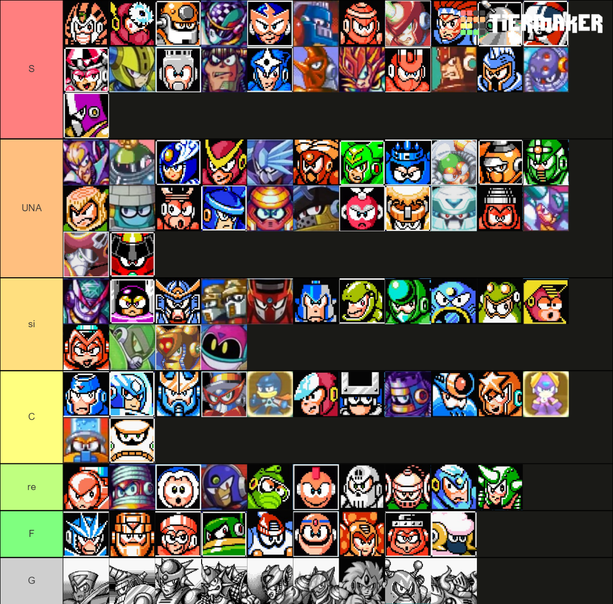 Classic Mega Man Robot Master Special Weapons Tier List (Community ...