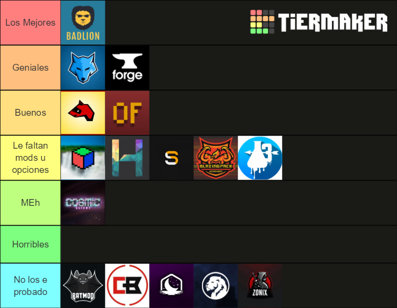 Clientes de Minecraft Tier List (Community Rankings) - TierMaker