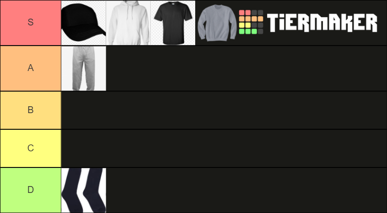 Clothing Tier List (Community Rankings) - TierMaker