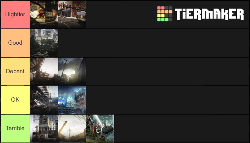 COD Ghosts DZ Maps Tier List (Community Rankings) - TierMaker