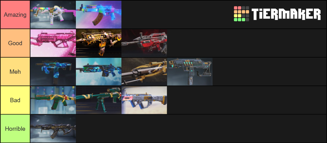 CoD Mobile Legendary Guns Tier List (Community Rankings) - TierMaker