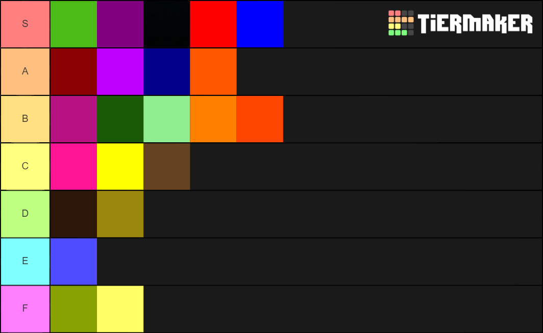 color Tier List (Community Rankings) - TierMaker