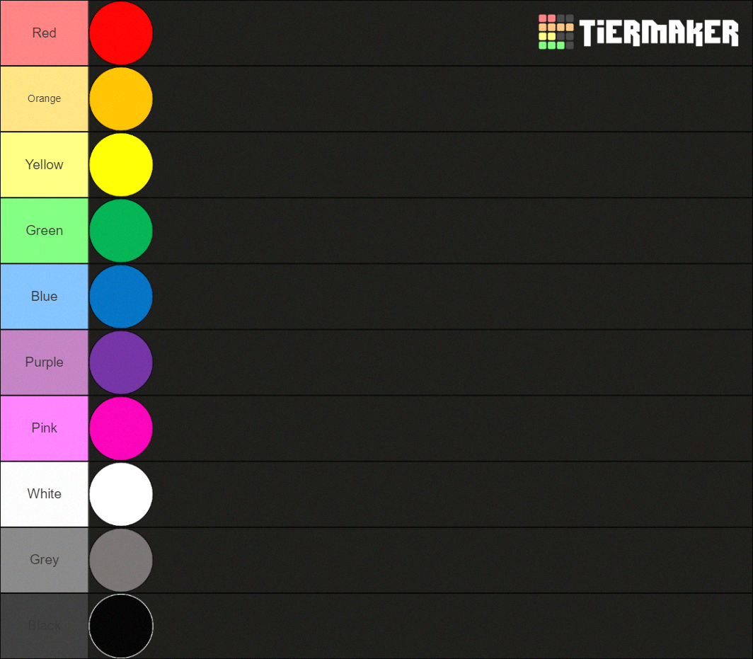 colour world Tier List (Community Rankings) - TierMaker