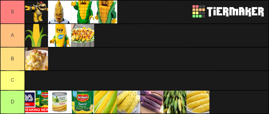 Corn Tier List (Community Rankings) - TierMaker