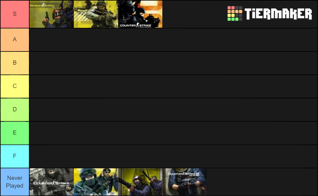 Counter Strike Games Tier List (Community Rankings) - TierMaker