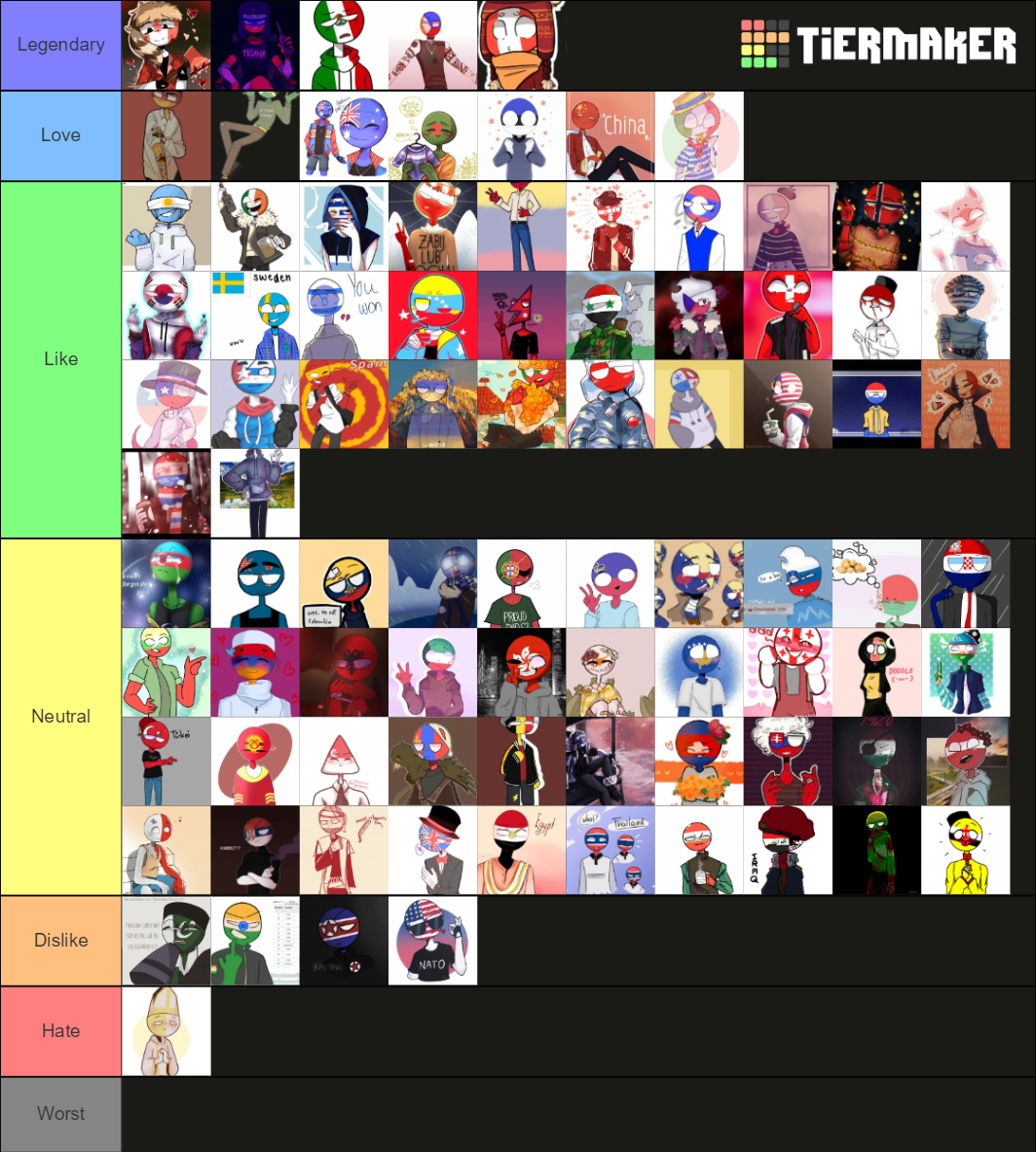 Countryhumans Tier List (Community Rankings) - TierMaker