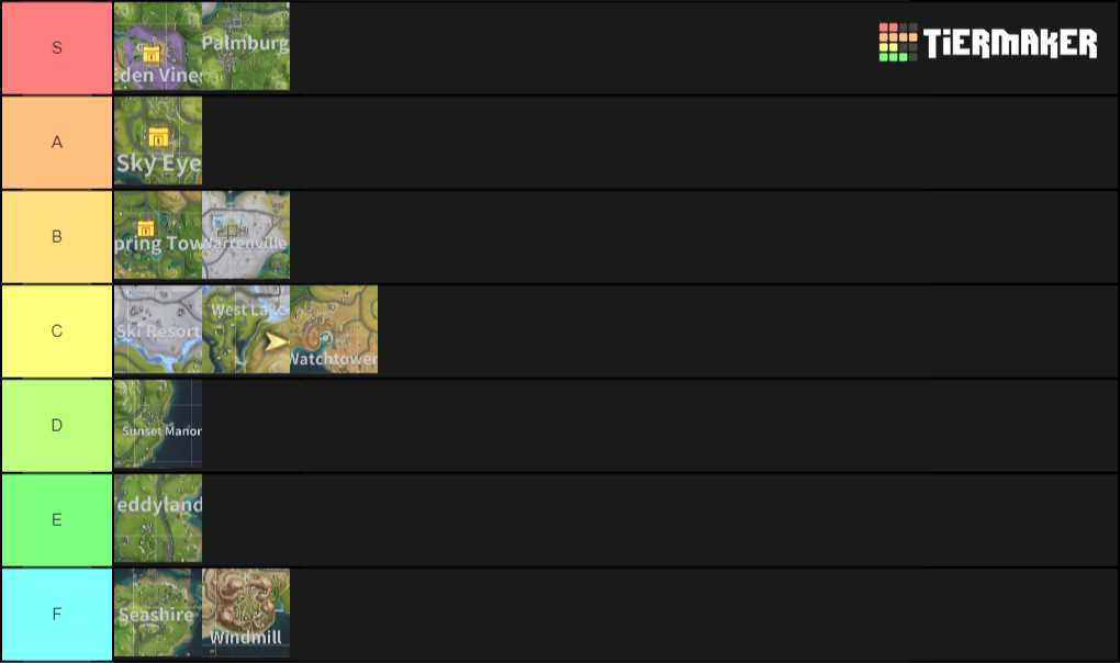 Creative Destruction Locations Tier List (Community Rankings) - TierMaker