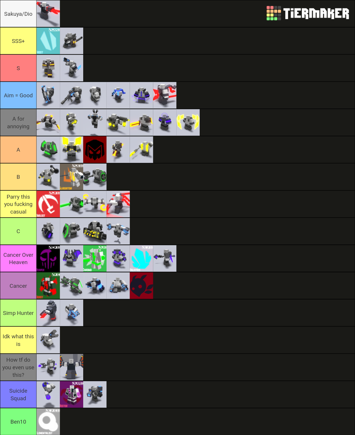 Critical Strike Classes Tier List (Community Rankings) - TierMaker
