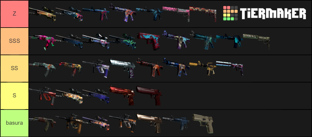 CSGO Best skins of all time Tier List (Community Rankings) - TierMaker