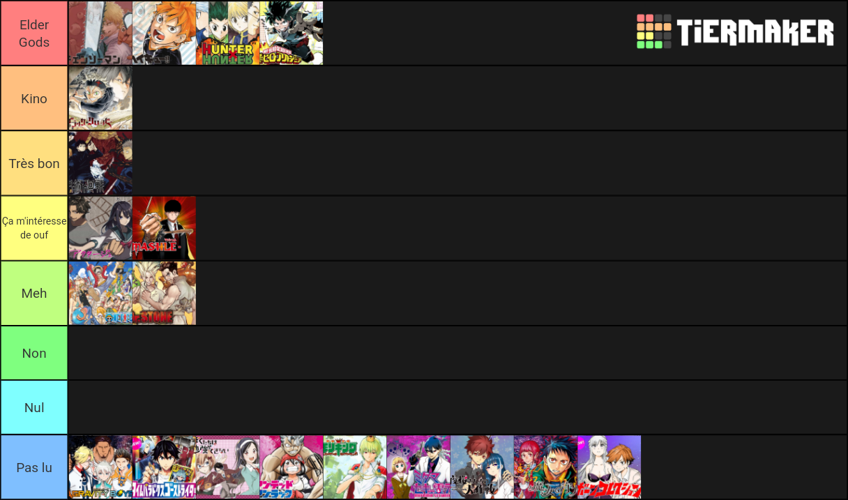 Current Shonen Jump Mangas Tier List (Community Rankings) - TierMaker