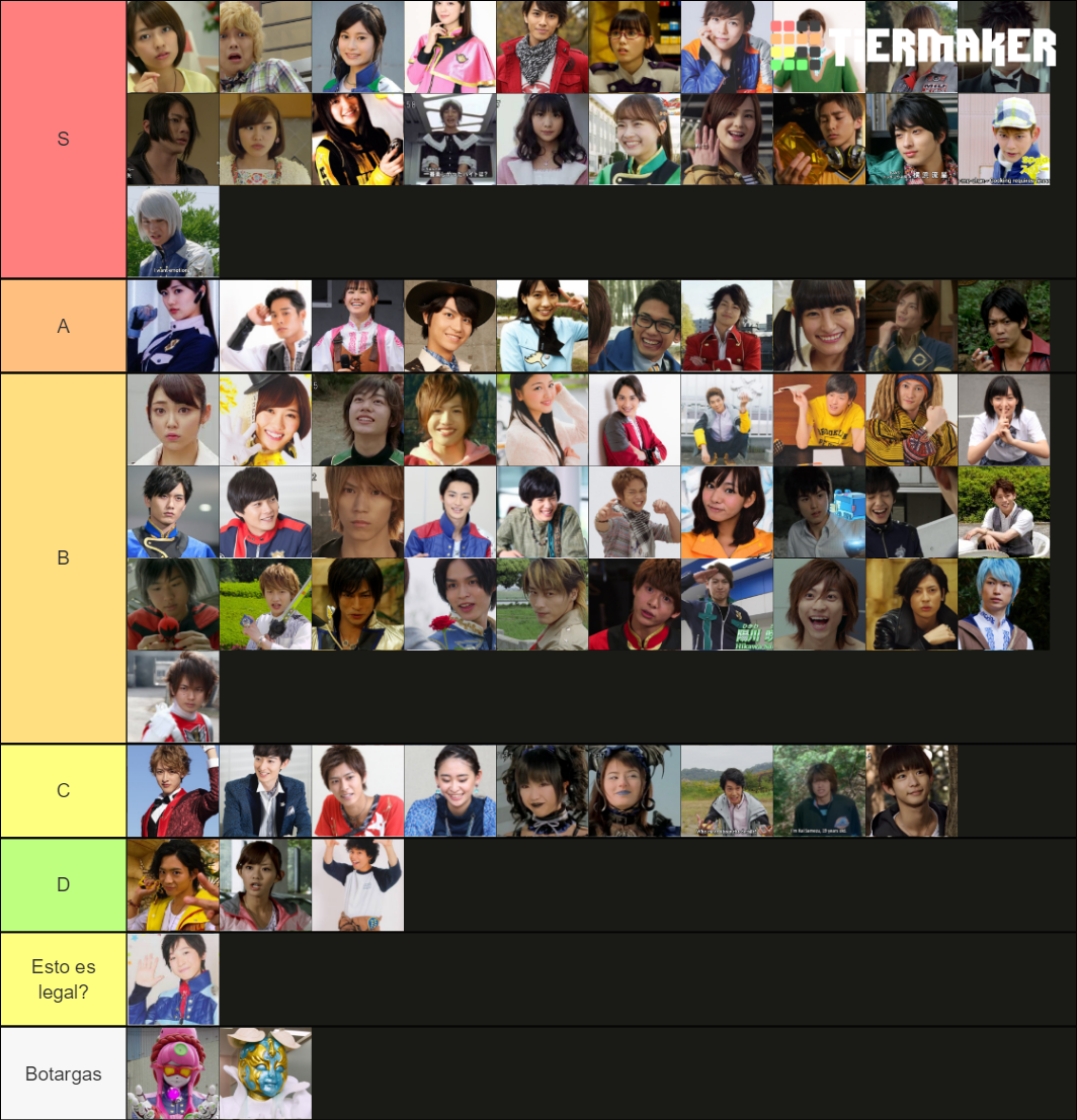 Cute Sentai Characters Tier List (Community Rankings) - TierMaker