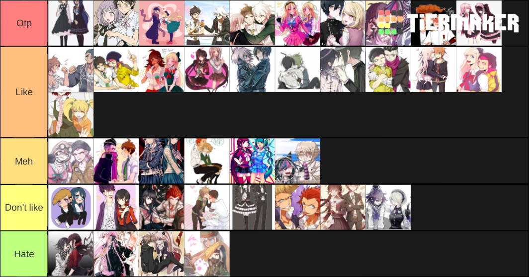Danganronpa ships Tier List (Community Rankings) - TierMaker