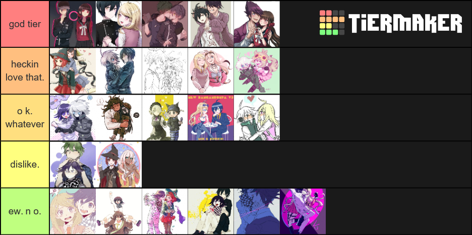 danganronpa v3 ships Tier List (Community Rankings) - TierMaker