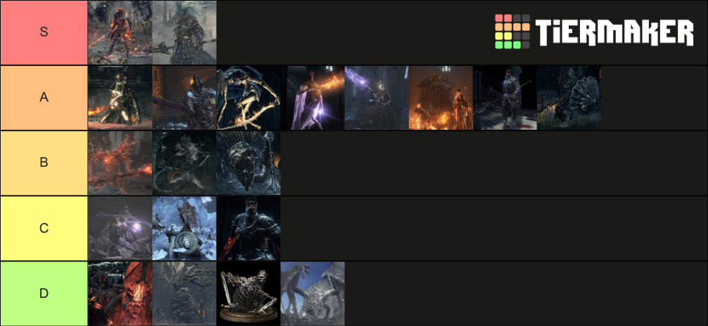 Dark souls 3 bosses Tier List (Community Rankings) - TierMaker
