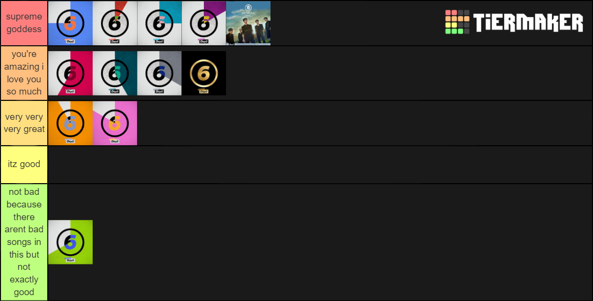 day6 every day6 project tier Tier List (Community Rankings) - TierMaker