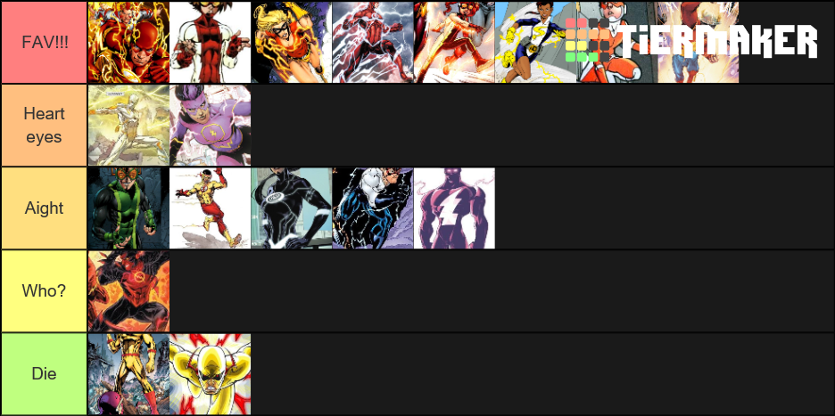 Dc speedsters/ flashfam Tier List (Community Rankings) - TierMaker