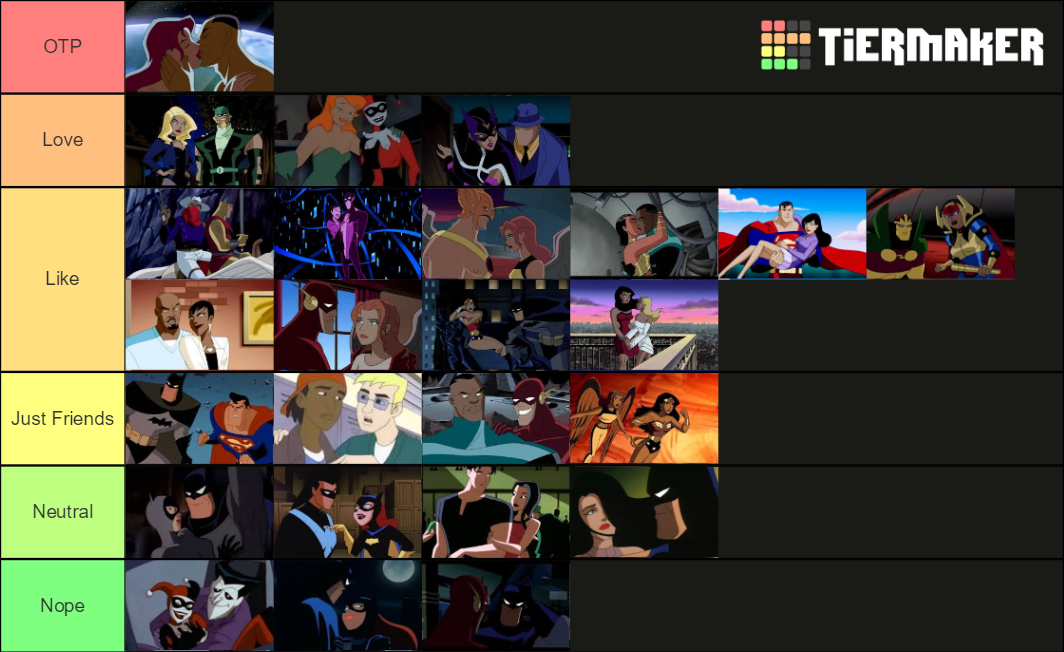 DCAU Ships Tier List (Community Rankings) - TierMaker