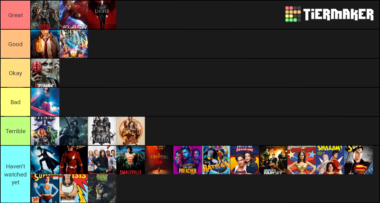 DCTV Shows Ranked Tier List (Community Rankings) - TierMaker