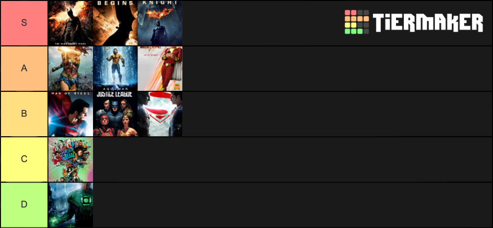DCU Movies Tier List (Community Rankings) - TierMaker