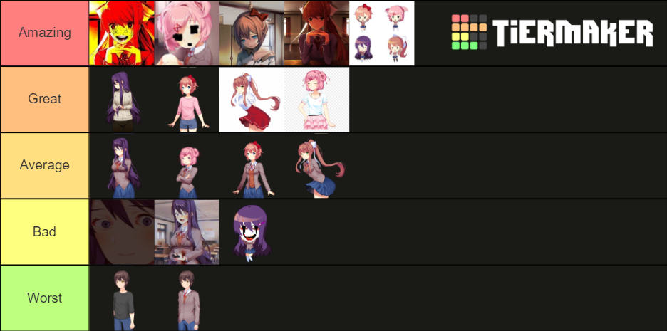 DDLC Charaters Tier List (Community Rankings) - TierMaker