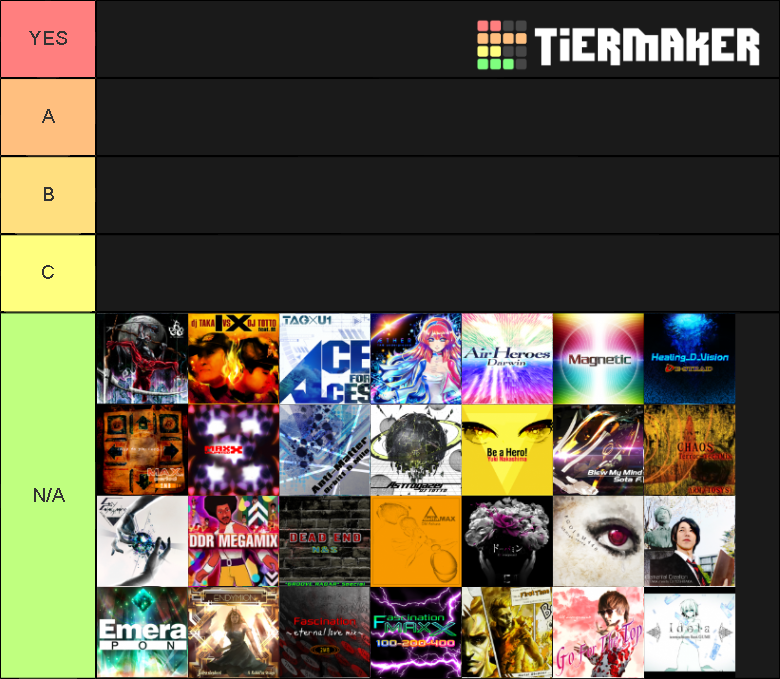 DDR A All-Inclusive List Tier List (Community Rankings) - TierMaker