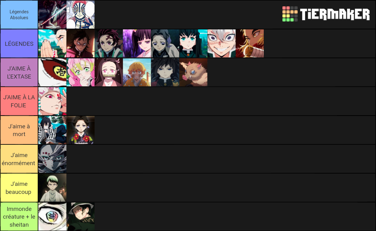 Demon Slayer ok Tier List (Community Rankings) - TierMaker