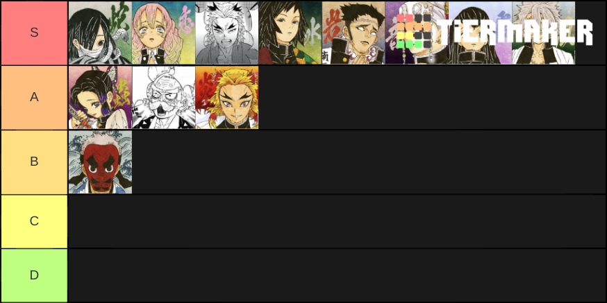 Demons Slayer Pillars Tier List (Community Rankings) - TierMaker
