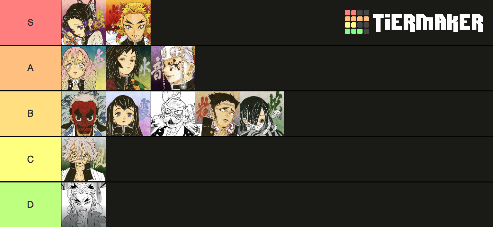Demons Slayer Pillars Tier List (Community Rankings) - TierMaker