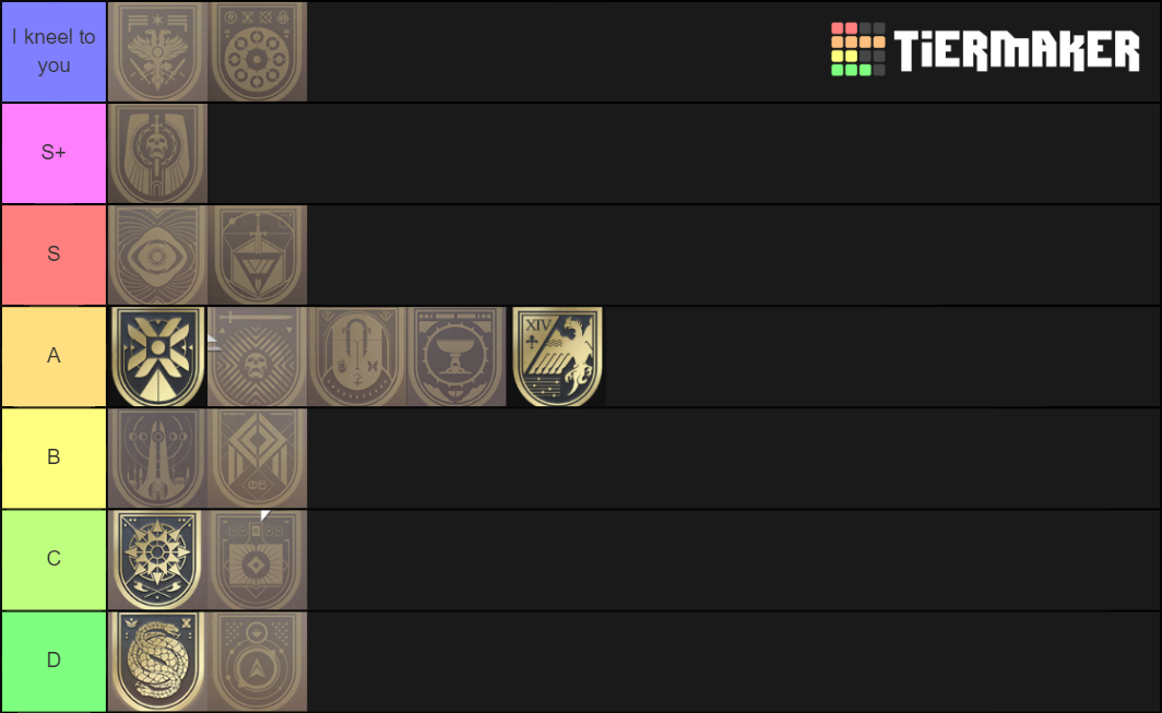 Destiny 2 Seal (season 11) Tier List (Community Rankings) - TierMaker