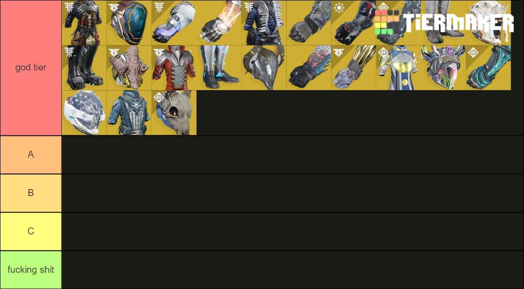 Destiny 2 Warlock Exotics Tier List (Community Rankings) - TierMaker