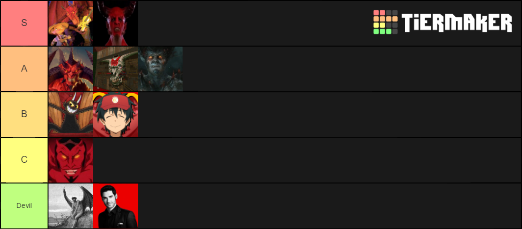 Devil Tier List (Community Rankings) - TierMaker