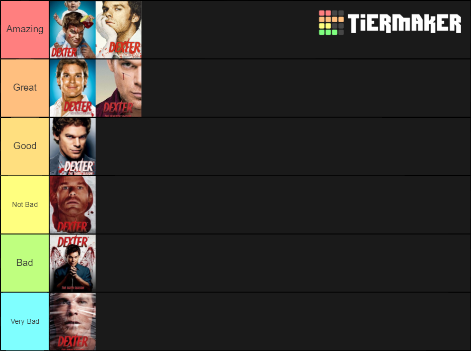 Dexter Seasons Tier List (Community Rankings) - TierMaker