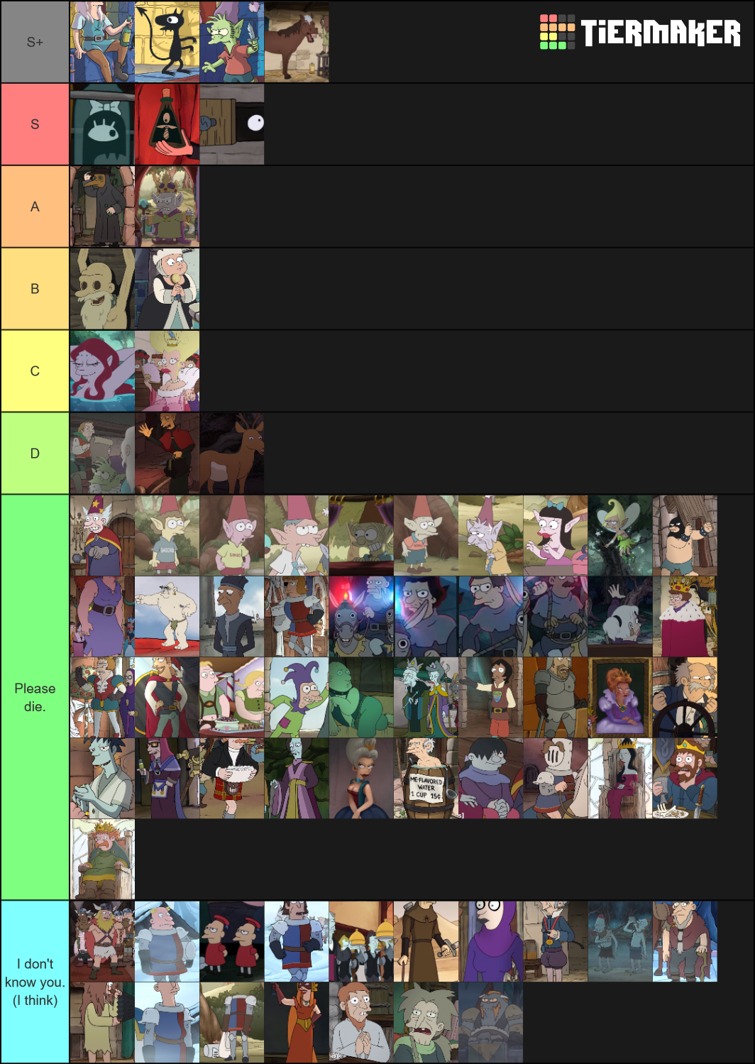 Disenchantment Characters Tier List (Community Rankings) - TierMaker
