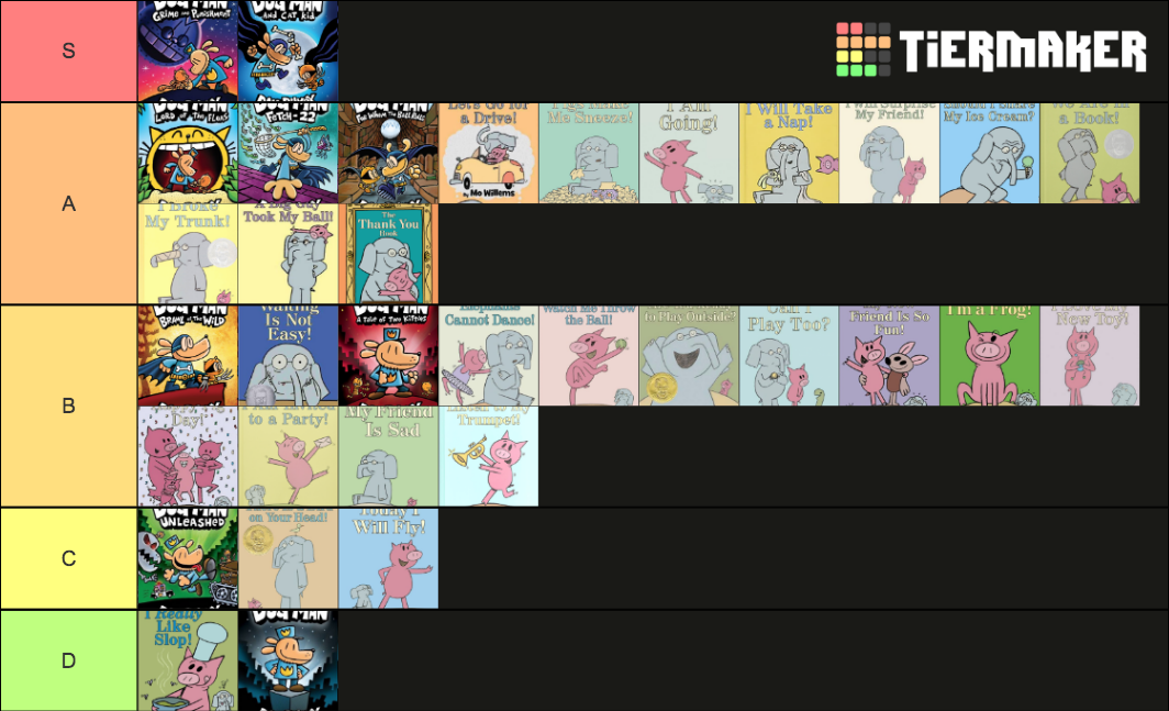 Dog Man And Piggie And Gerald Books Tier List (Community Rankings ...