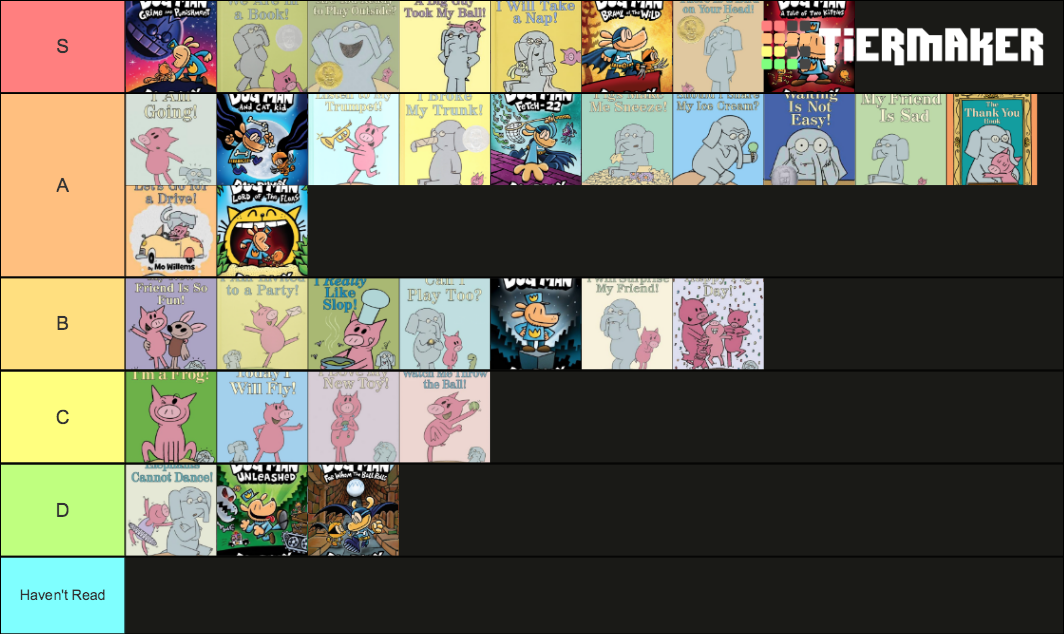 Dog Man And Piggie And Gerald Books Tier List (Community Rankings ...