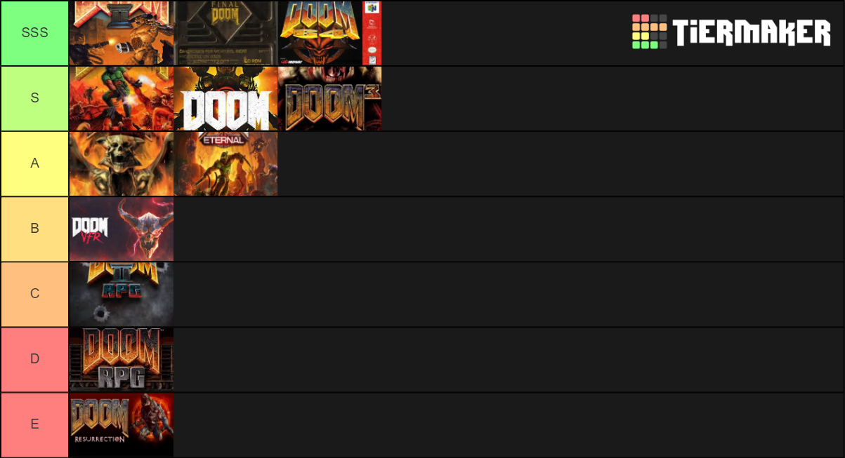 DOOM Games Tier List (Community Rankings) - TierMaker