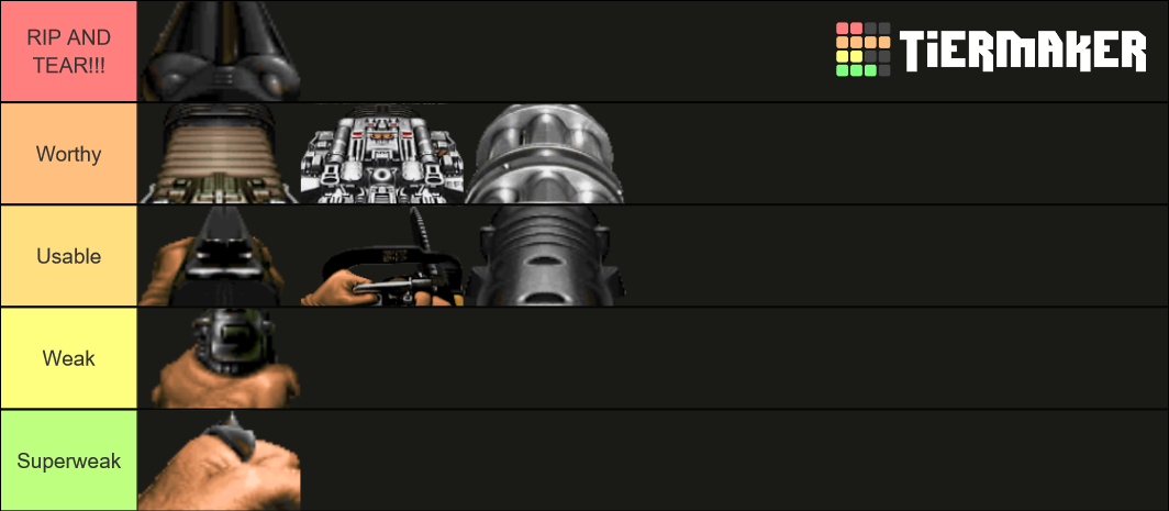 Doom Weapons Tier List (Community Rankings) - TierMaker