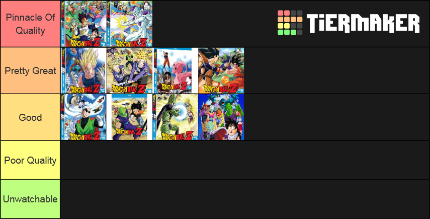 Dragon Ball Z Season Tier List (Community Rankings) - TierMaker